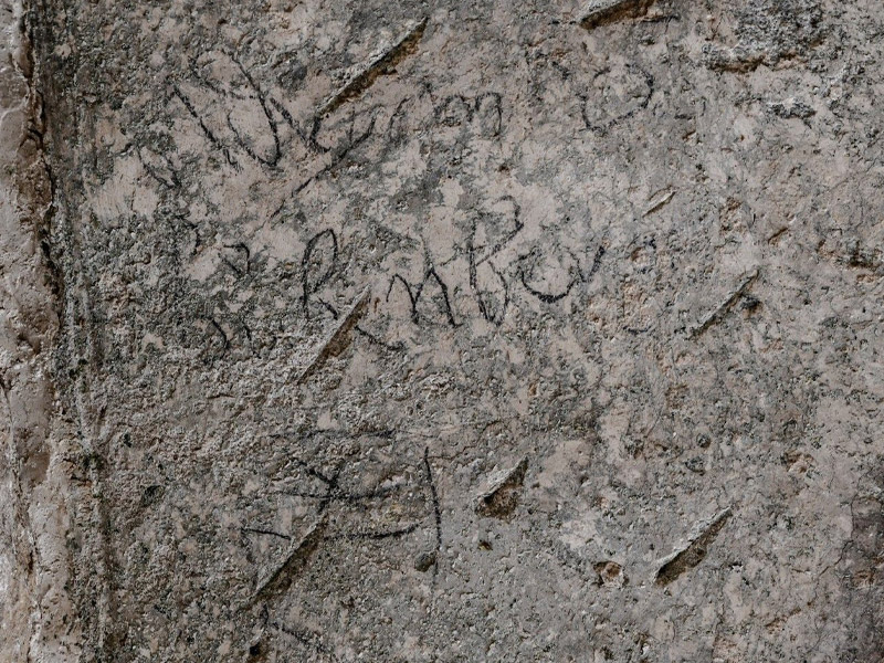 1.The inscription and family emblem of Adrian von Bubenberg in the Holy ...