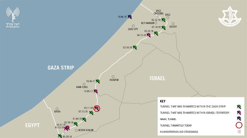 Terror tunnels neutralized by the IDF over the past year