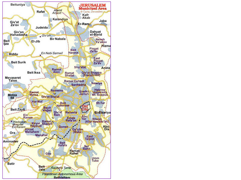 English Map Of Jerusalem