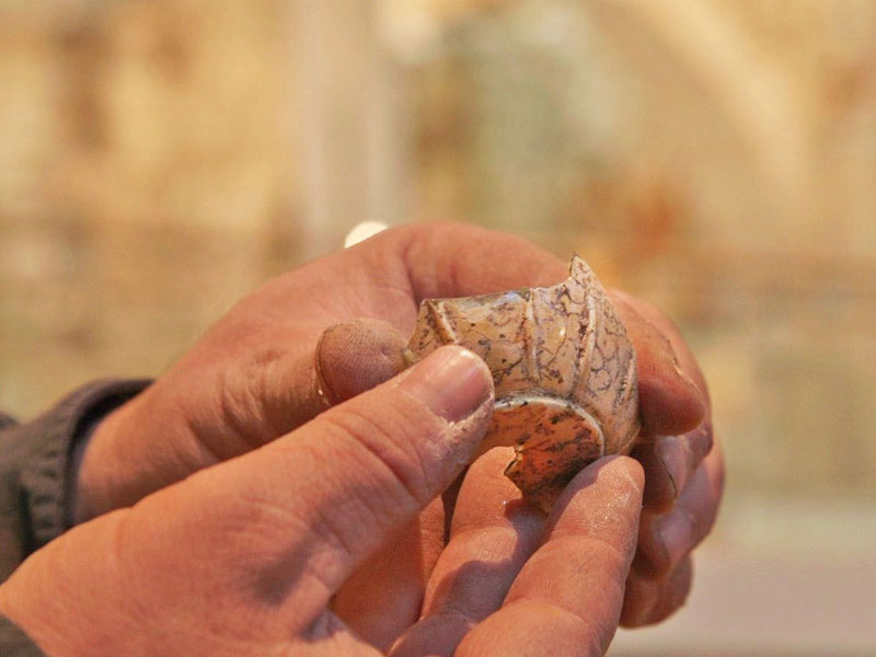 Fragment of a glass vessel from the Second Temple period