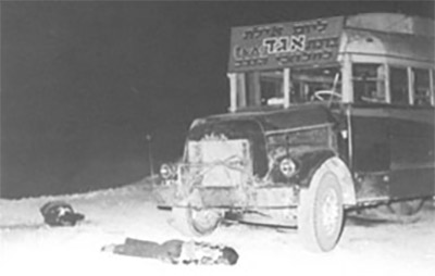 March 17, 1954: Ambushed Egged Eilat-Beer Sheva bus