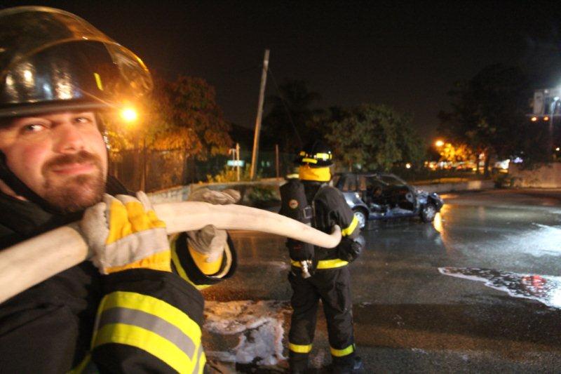 Rosh Haayin fire voulunteers (photo by fire and rescue services).