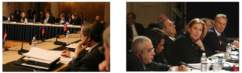 Delegates to the Annapolis Conference, including Syrian Deputy Minister ...