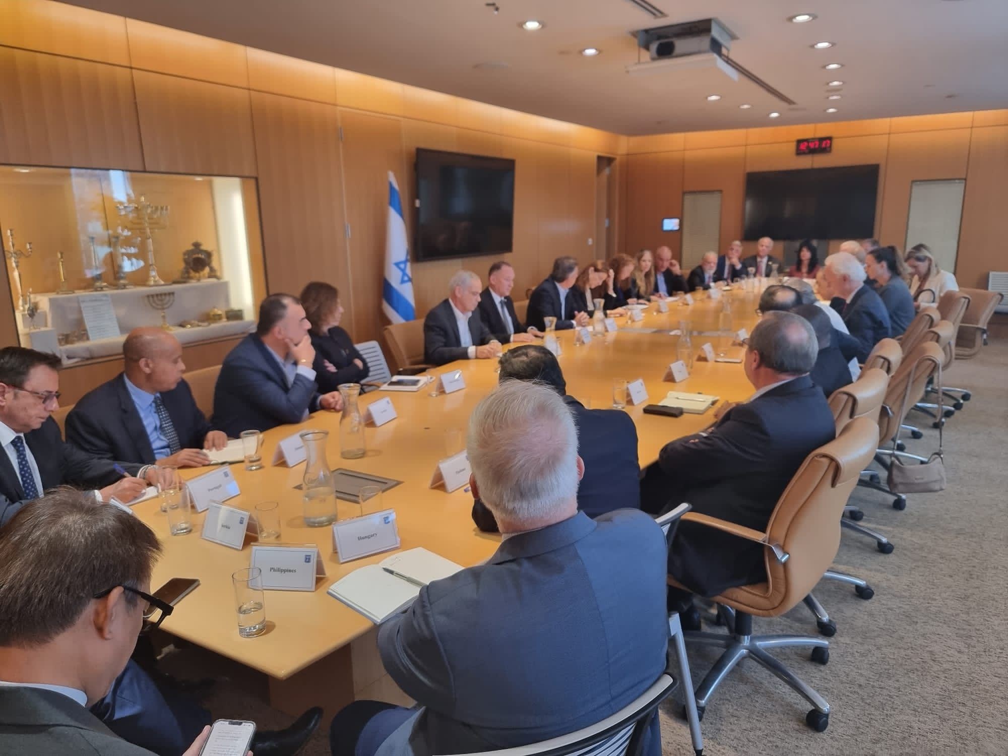 FM Cohem meeting with foreign diplomats at the MFA in Jerusalem