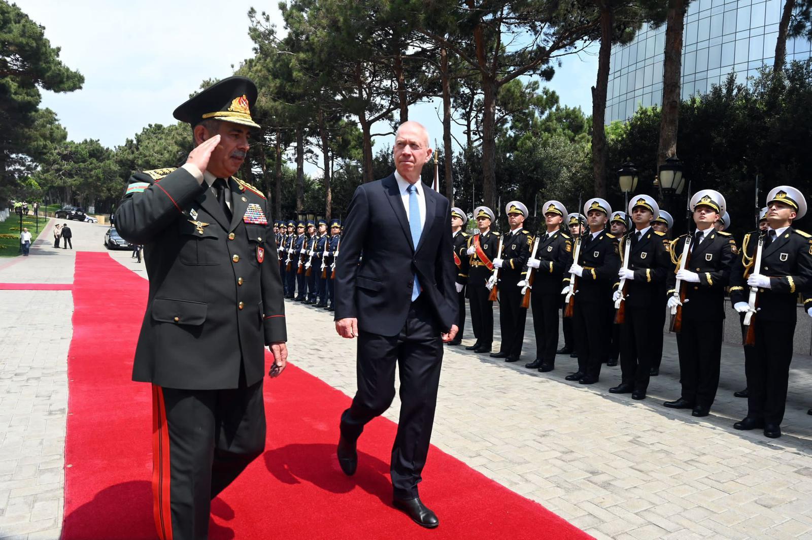 Defense Minister Yoav Gallant Meets with Azerbaijani Defense Minister ...
