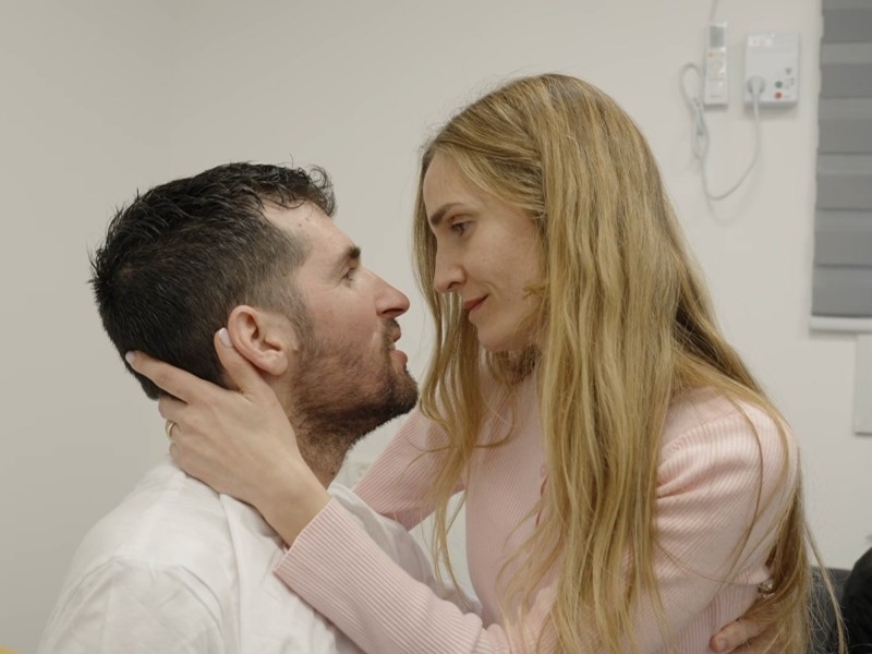 Sagui Dekel Chen during his emotional reunion with his wife Avital