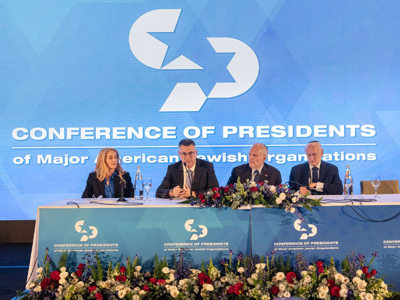 FM Sa’ar speaking at the Conference of Presidents of Major American ...
