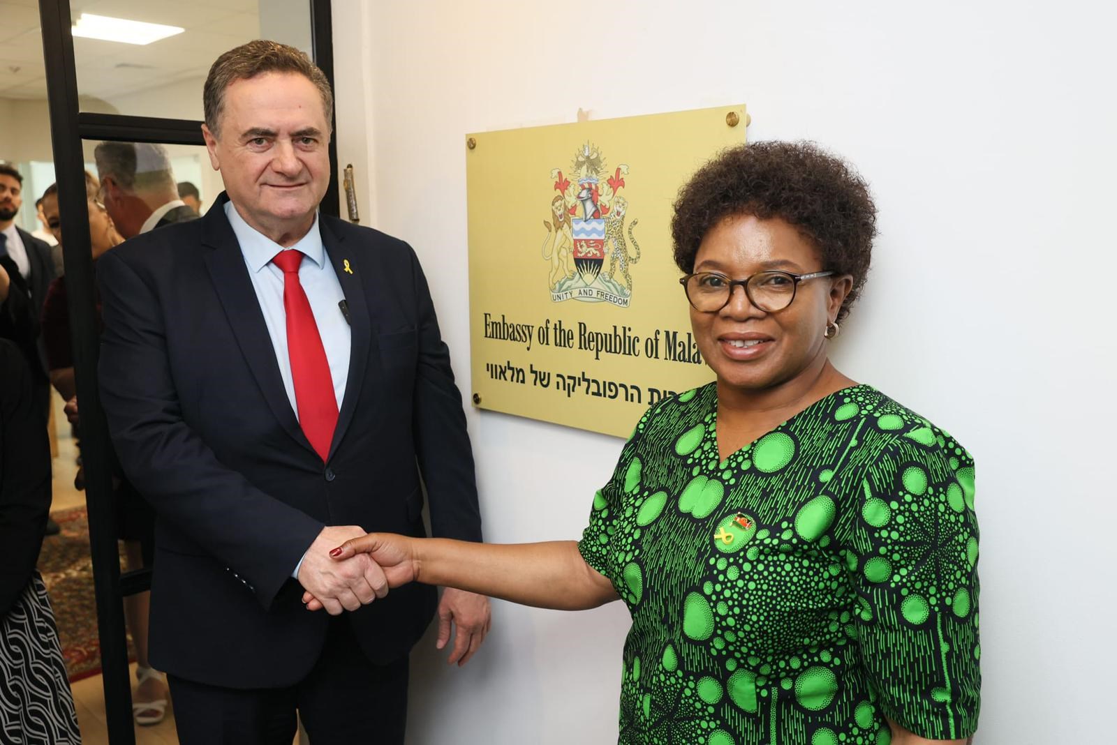 FM Katz with FM Tembo at the inauguration ceremony