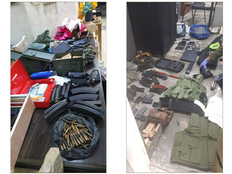 Some of the munitions, weapons and equipment for preparing IEDs that ...