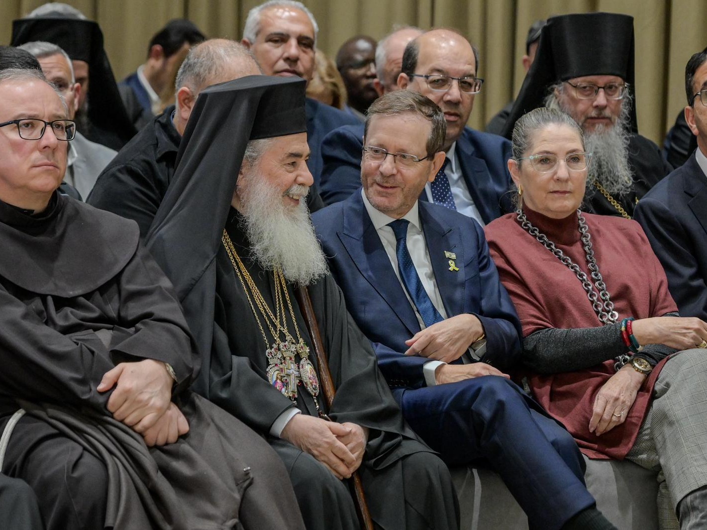 President Isaac Herzog with Christian Leaders in the Holy Land for New ...