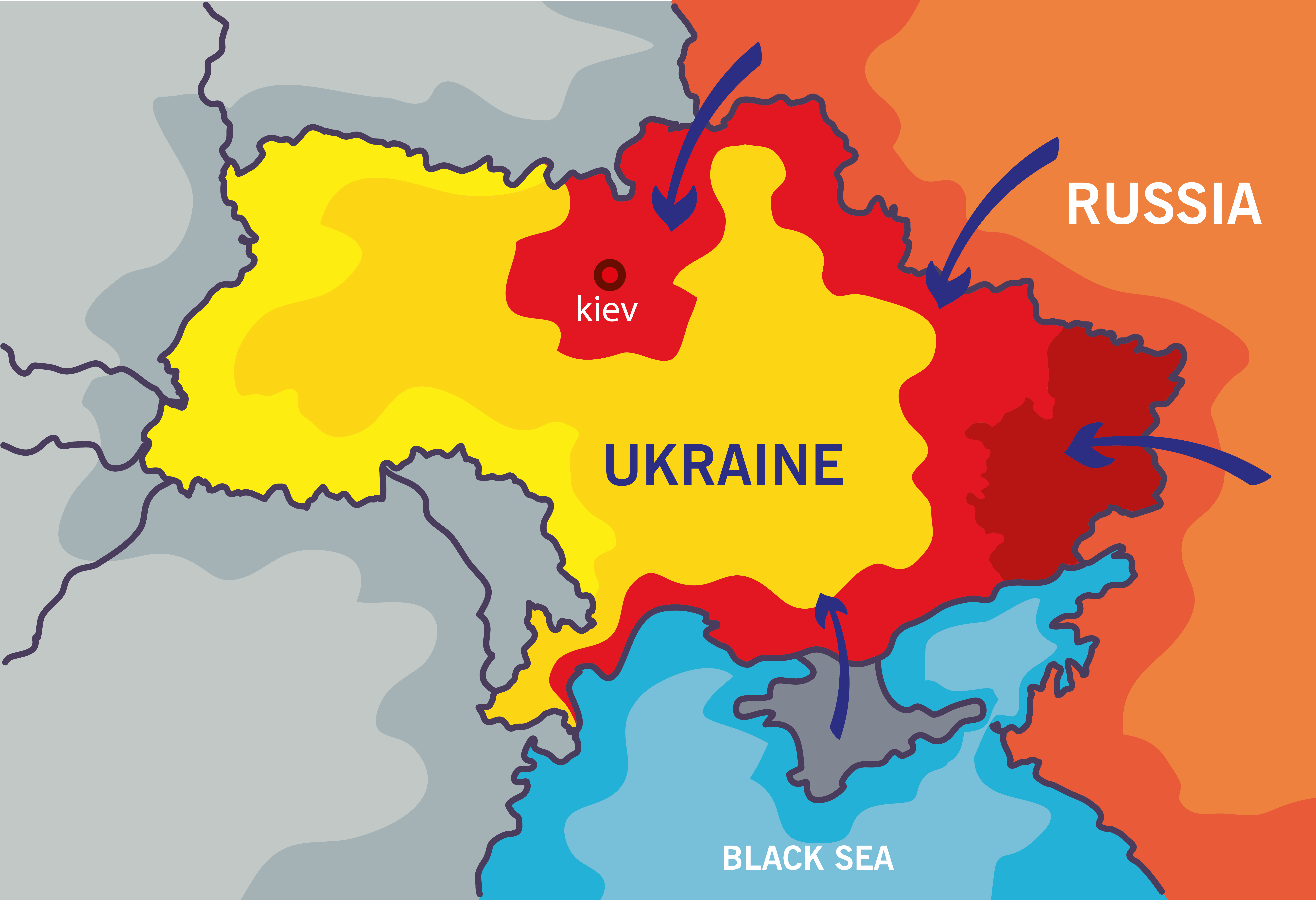 Map Of Israel And Russia