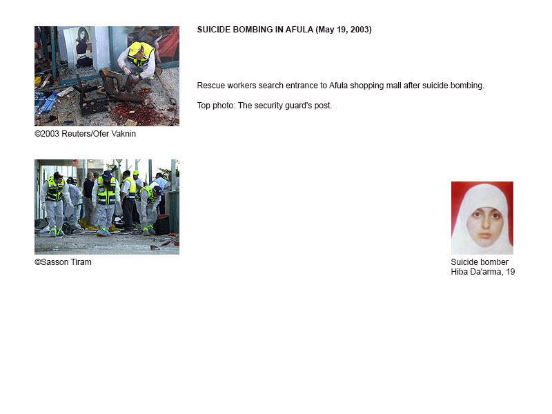 Suicide bombing in Afula