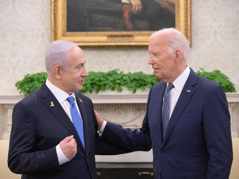 PM Netanyahu with US President Joe Biden