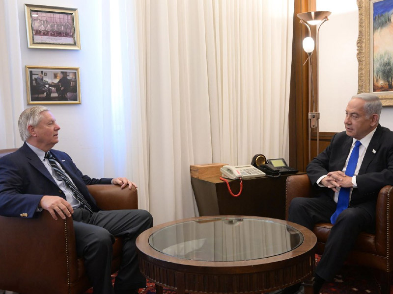 PM Netanyahu with US Senator Lindsey Graham