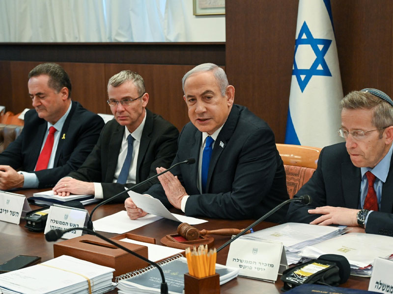 PM Netanyahu at the Government meeting