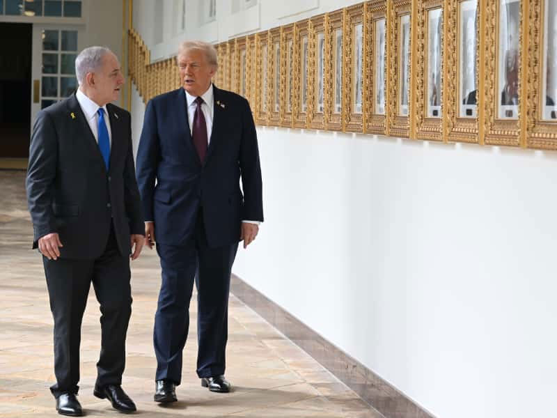 PM Netanyahu with President Donald Trump in the White House