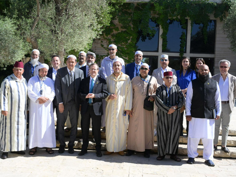 President Herzog with the delegation of Muslim leaders from across Europe
