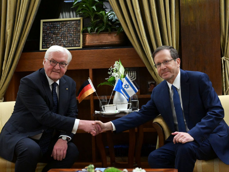 President Herzog with German President Frank-Walter Steinmeier in Jerusalem