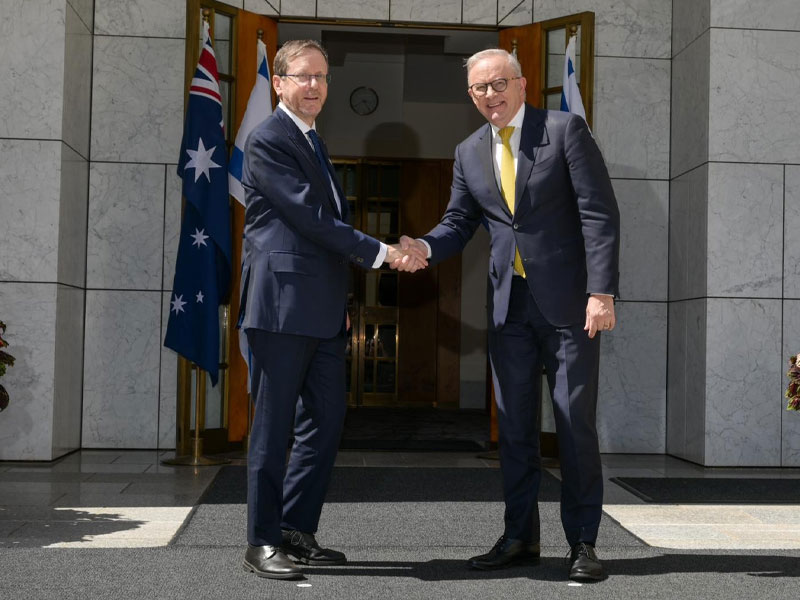 President Herzog with Australian Prime Minister Anthony Albanese in ...