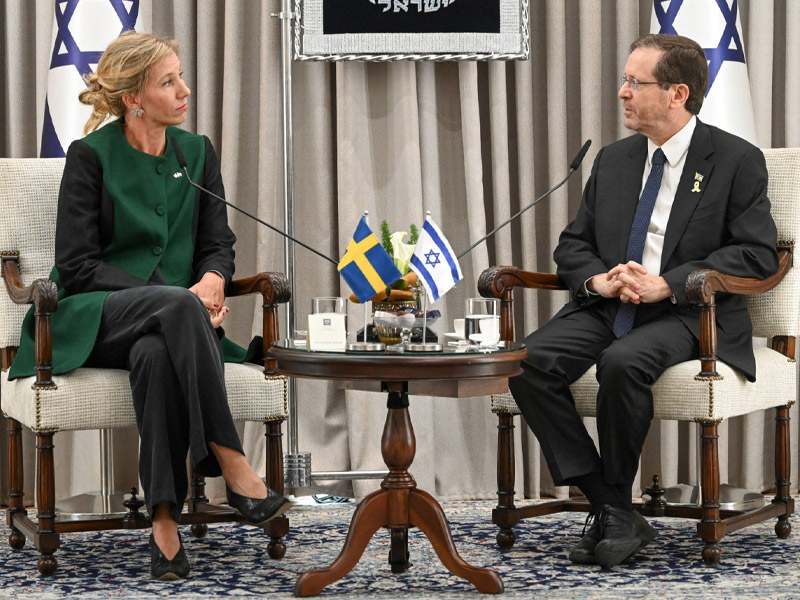 President Herzog with the new Swedish ambassador to Israel, Ms ...