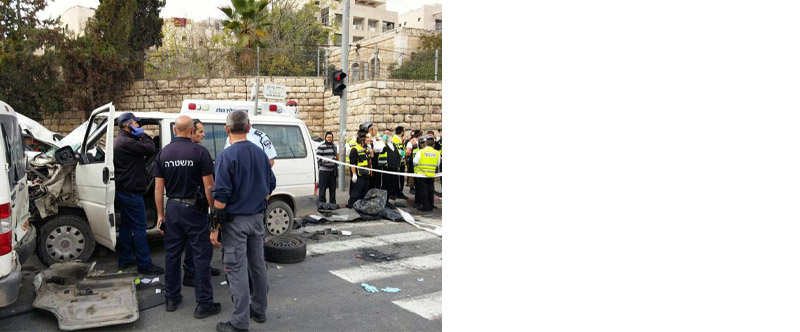 Scene of terror attack in Jerusalem, Nov 5, 2014