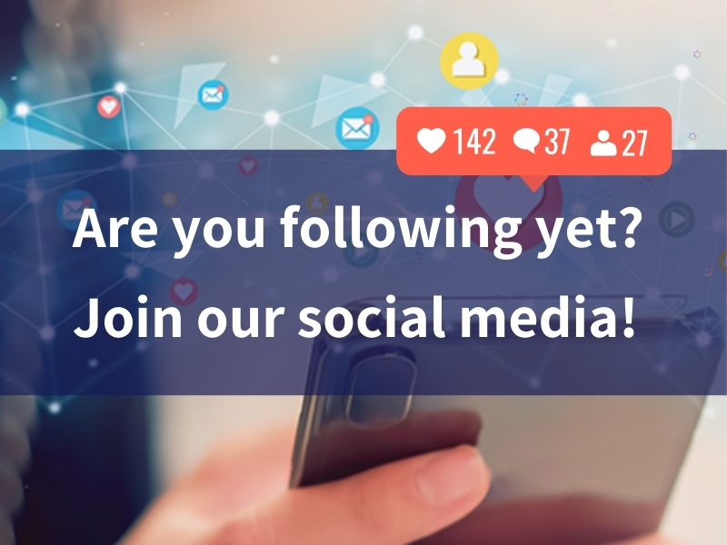 Are you following yet? Join our social media!